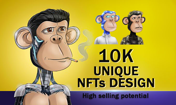 Design and generate custom 10k nft art collection by Cg_concept | Fiverr