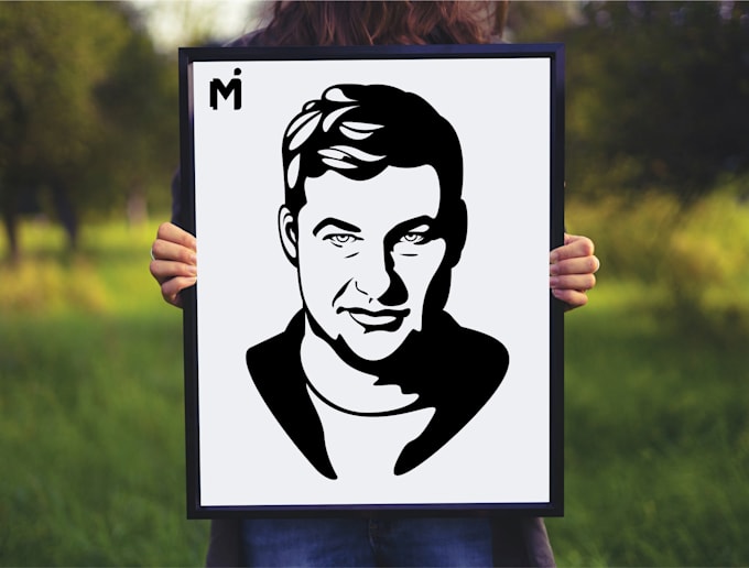 Create one color vector face from your potrait by Islahiddinm | Fiverr