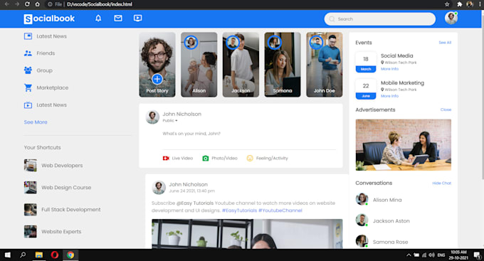 Convert web designs into responsive web pages using html and css