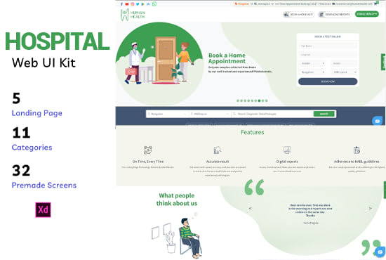 Hospital web ui design by Abjorge | Fiverr
