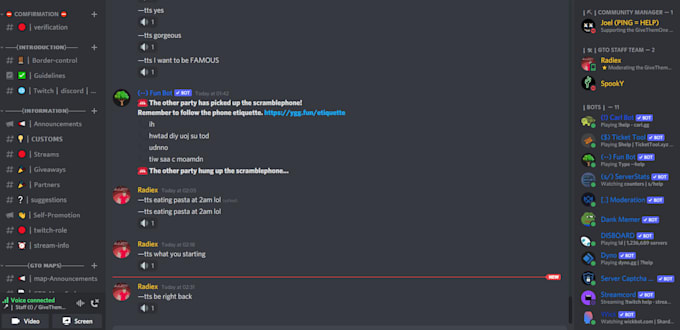 Professional discord server development by Terfixspeedy | Fiverr
