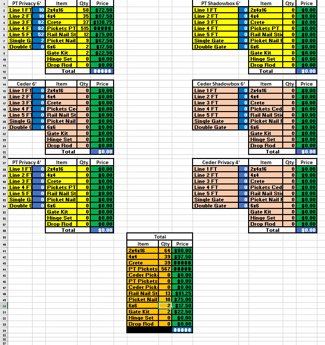 Build custom excel sheets by Csch1201 | Fiverr