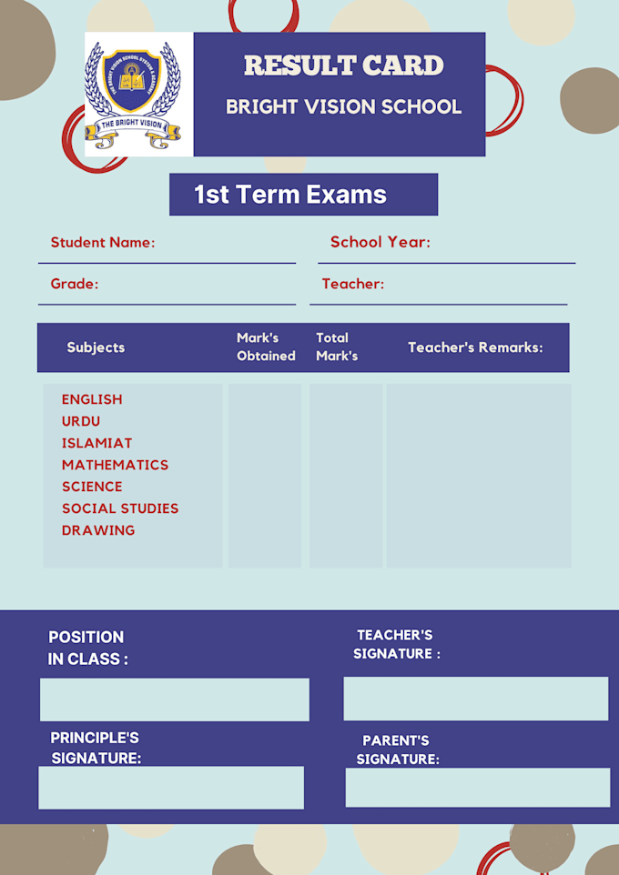 Do result card, business card designs by Hira_yaqoob57 | Fiverr