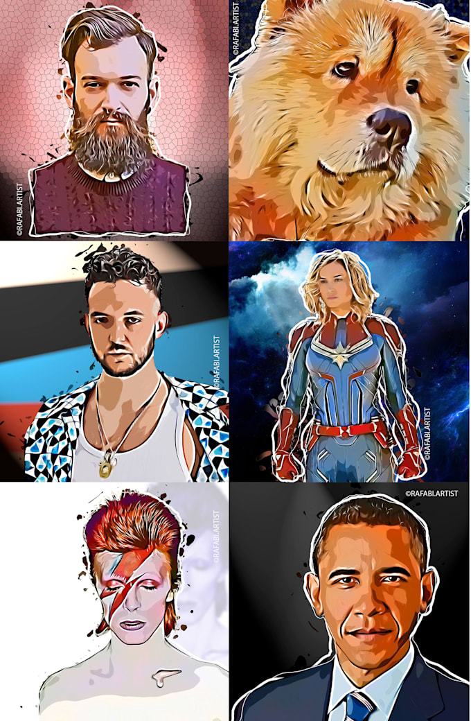 Convert any image into fully editable vector avatar by Rafabi | Fiverr