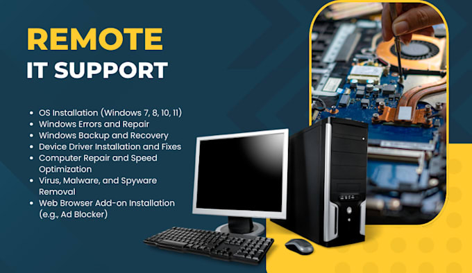 Troubleshoot, repair windows pc, computer, laptop remotely by Cotoide ...