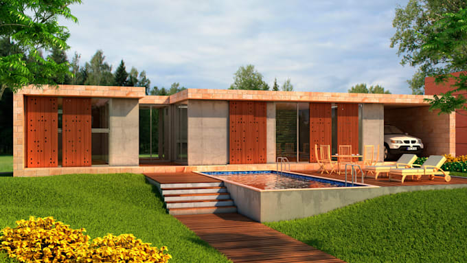 Create a 3d model of your house, building in autocad 3d by Architect ...