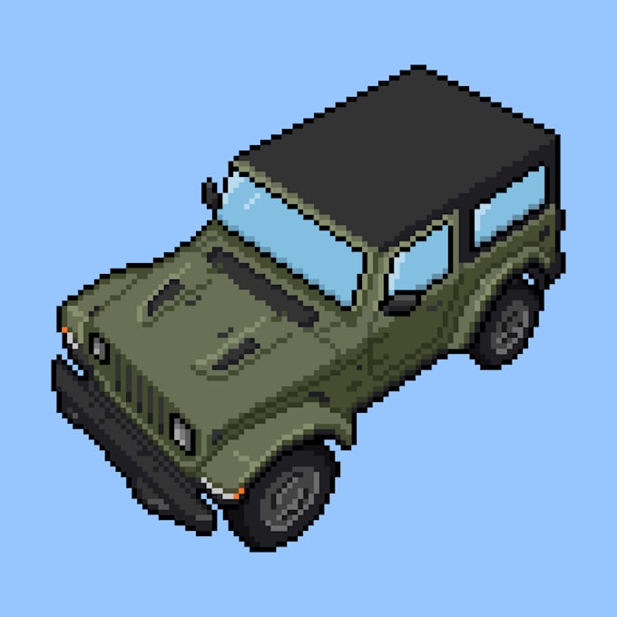 Jeep Wrangler Pixel Art