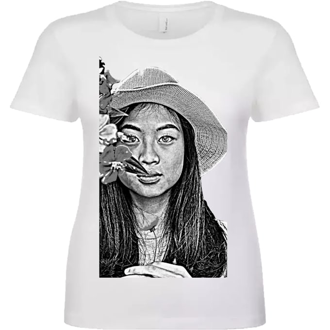 Make your portrait into a t shirt design by Maskip_art | Fiverr