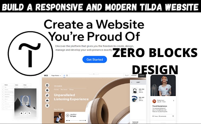 Create tilda website, design tilda landing page, ecommerce tilda zero builder by Comfort_web_pro ...
