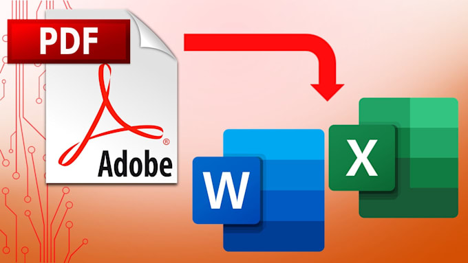Do the conversion of your pdf file to excel or word by Nicvelasco | Fiverr