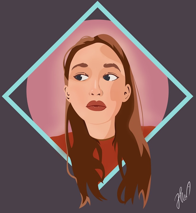 Draw simple vector portraits by Zakhariikoval | Fiverr