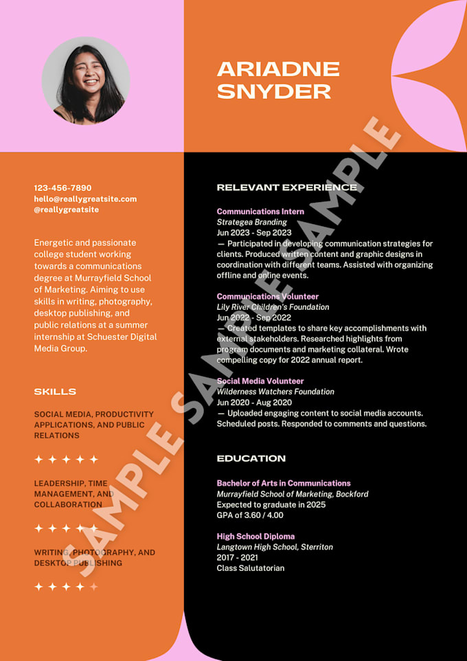 Design an eye catching resume by Virtuallyauriel | Fiverr
