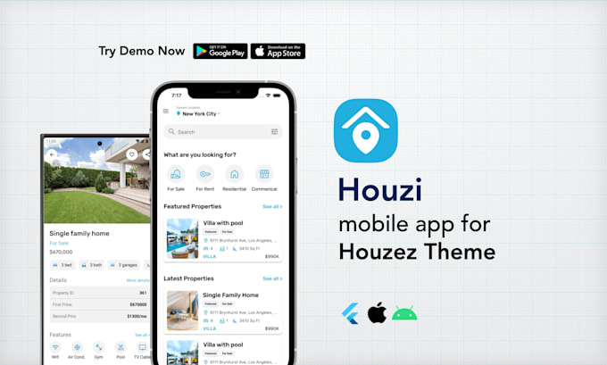 Make houzez real estate mobile app by Adil_soomro | Fiverr
