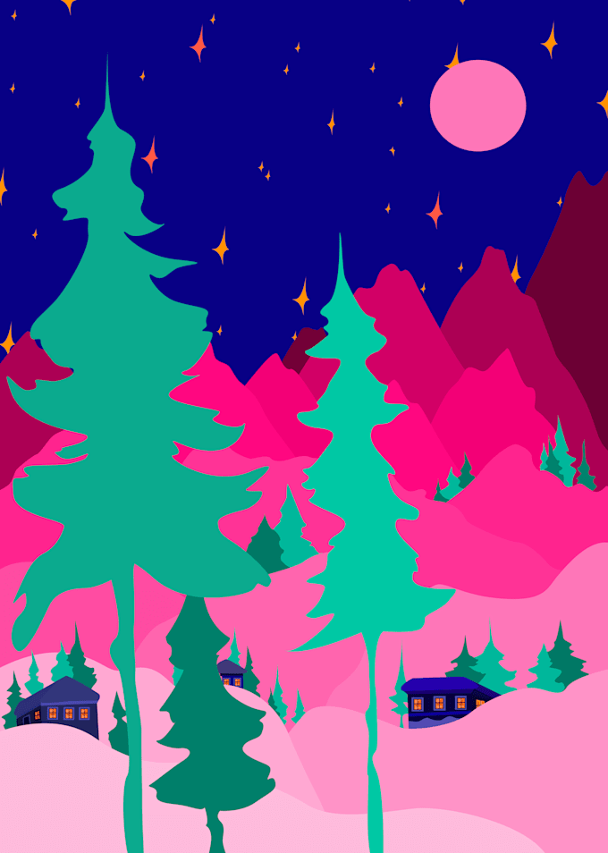 Draw a special vector screensaver for you by Taniabazhenova | Fiverr