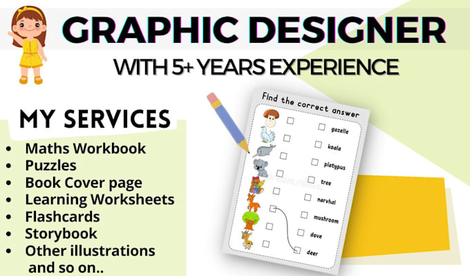 Design attractive kids flashcards and learning workbooks by Zaynnadeem ...