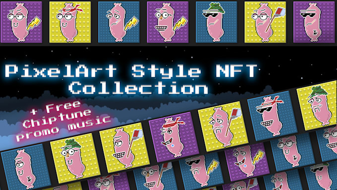 Design pixelart nft card art collection by Muresanradu | Fiverr