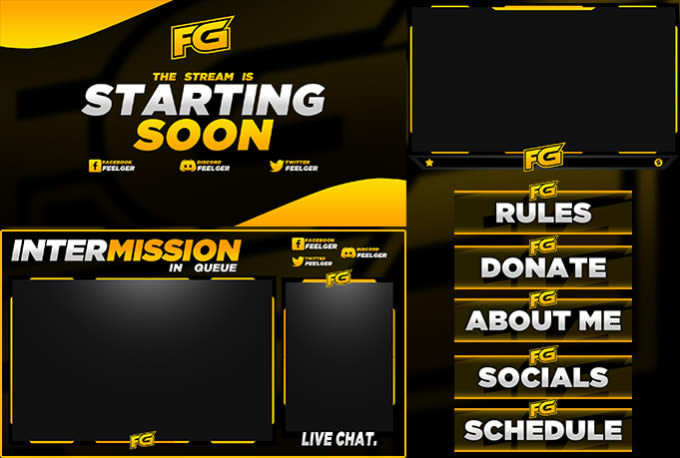 Design awesome twitch overlays and twitch layout by Nishantald | Fiverr