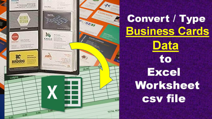 Convert business cards data in excel worksheet or csv file by ...