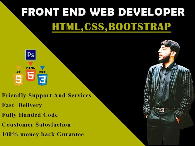 Create front end website in html,css and bootstrap by Kumailkhan99 | Fiverr