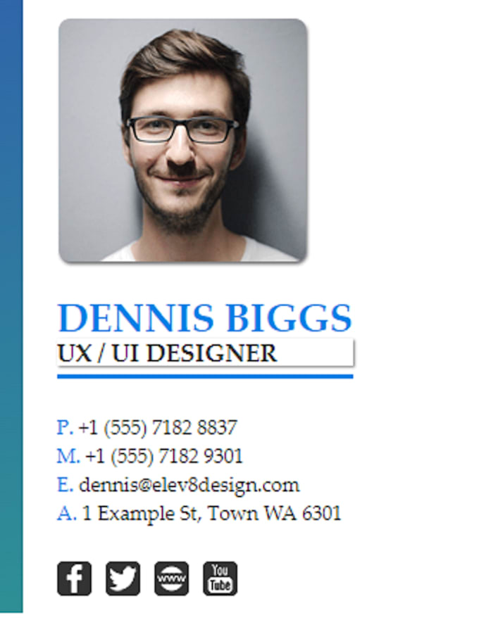 Create html clickable email signature by Asadrauf309 | Fiverr