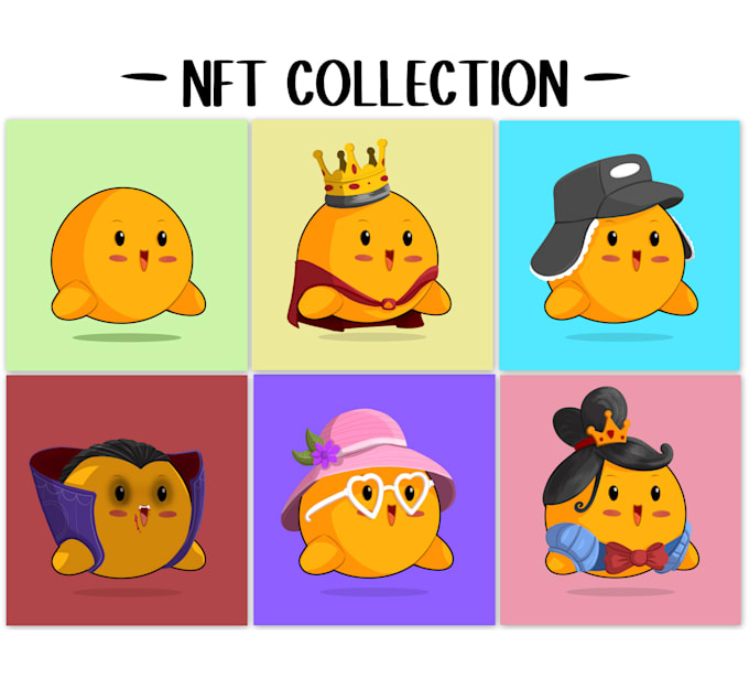 Create your nft art collection of 2d cartoon by Loganuesjr | Fiverr