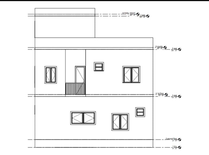 Design 2d and 3d front view in 2d floor plan in autocad by ...