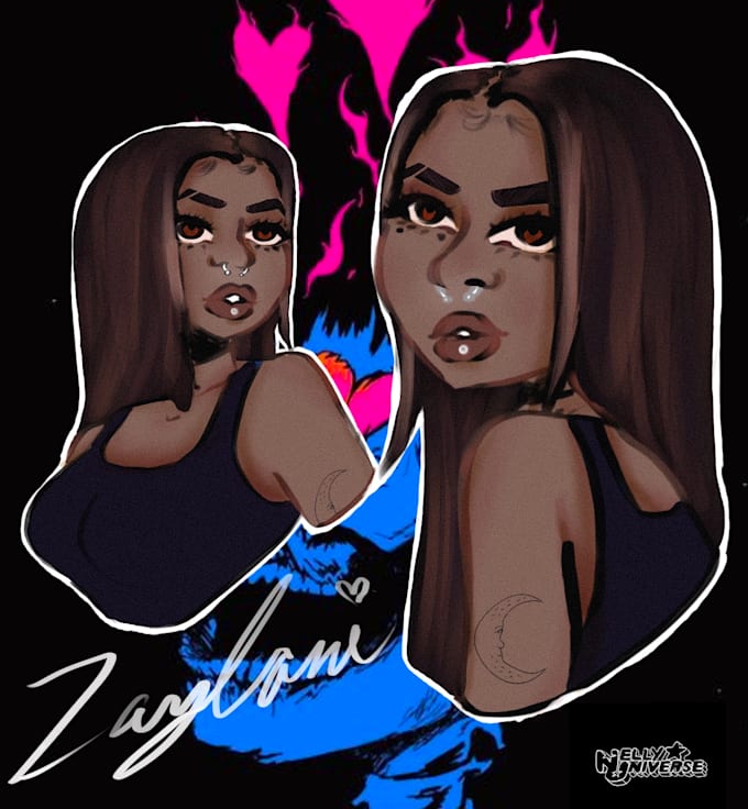 Create a cartoon profile picture illustration by Ronellames | Fiverr