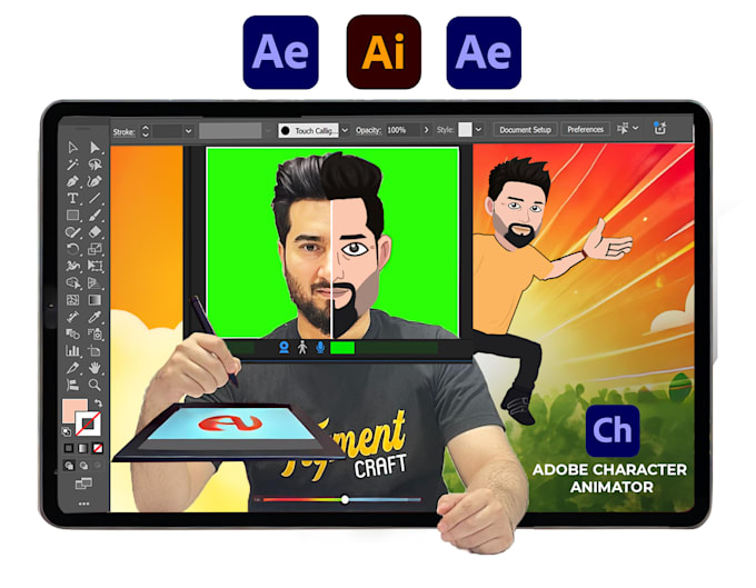 Create an adobe character animator puppet rig by Figmentcraft | Fiverr
