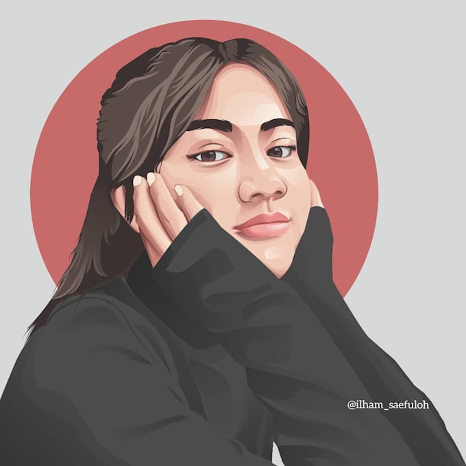 Draw portait vector art from your photo by Ilhamsaefuloh | Fiverr