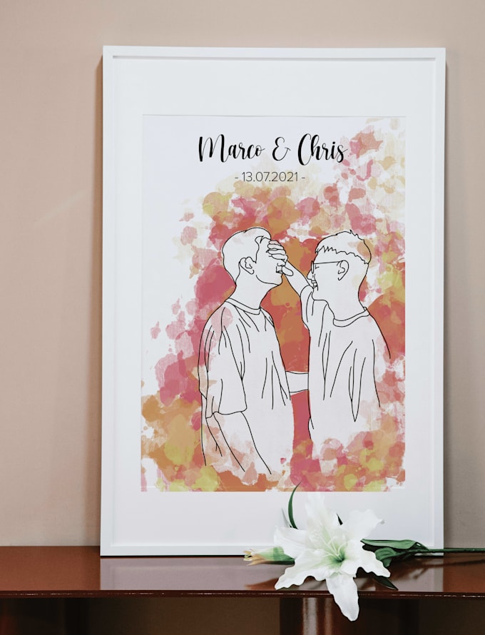 Draw your personal line art by Janastark | Fiverr