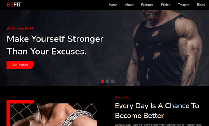 Develop your gym,fitness,yoga website using html,css,reactjs by Suneelrazpoot | Fiverr