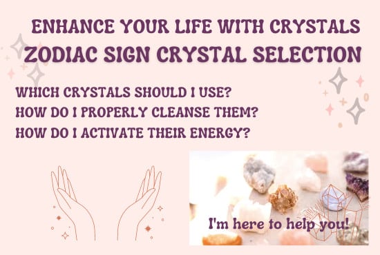Create your best zodiac sign crystal healing therapy by Ceciuser | Fiverr