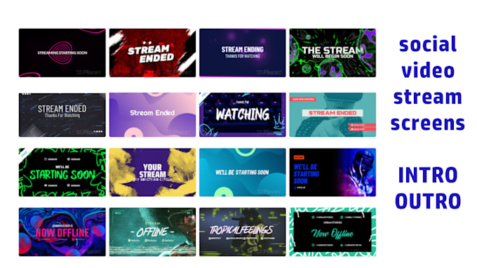 Create catchy streaming intro or outro by Media2people | Fiverr