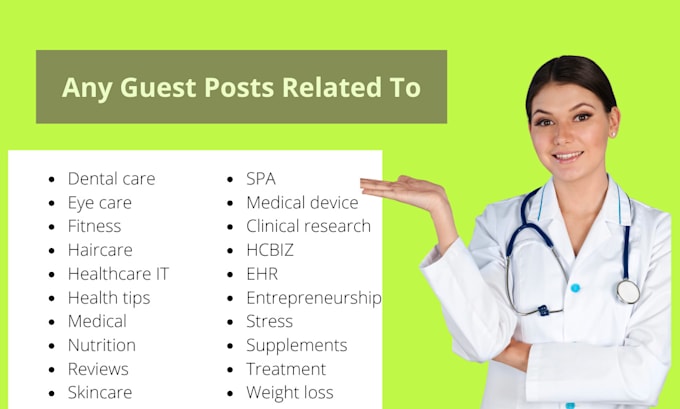 Publish a guest post on the health and fitness blog by Vampire88 | Fiverr