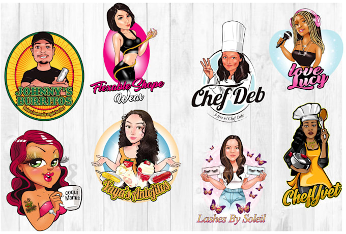 Create business cartoon logo portrait design mascot by Khan_r999 | Fiverr