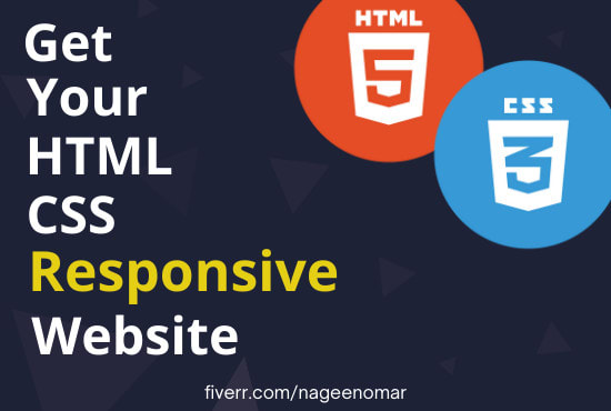 Create your html css responsive website by Nageenomar | Fiverr