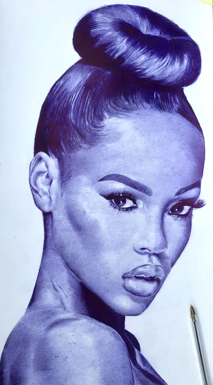 Create a super realistic you with pen by Bullbiss | Fiverr