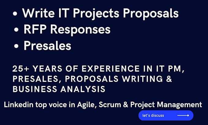 Write it project proposals, rfp responses, pre sales by Pkmirfan | Fiverr