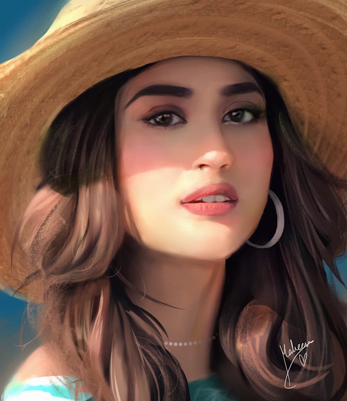 Draw realistic digital portraits by Artofmaheen | Fiverr