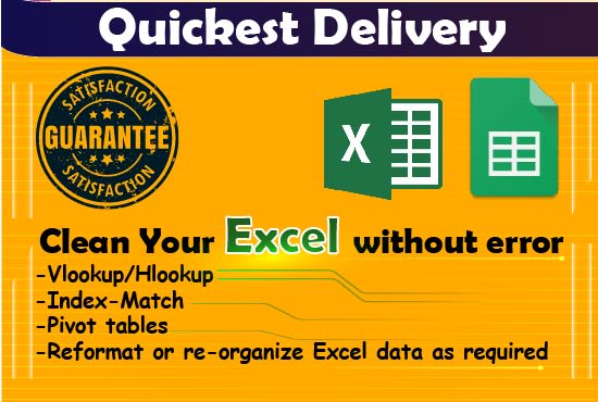 Clean your excel, manipulate and format data by Quicksql | Fiverr Clean your excel, manipulate and format data by Quicksql | Fiverr