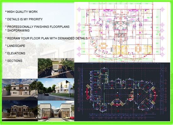 Design your floorplan and finish your full project autocad by ...
