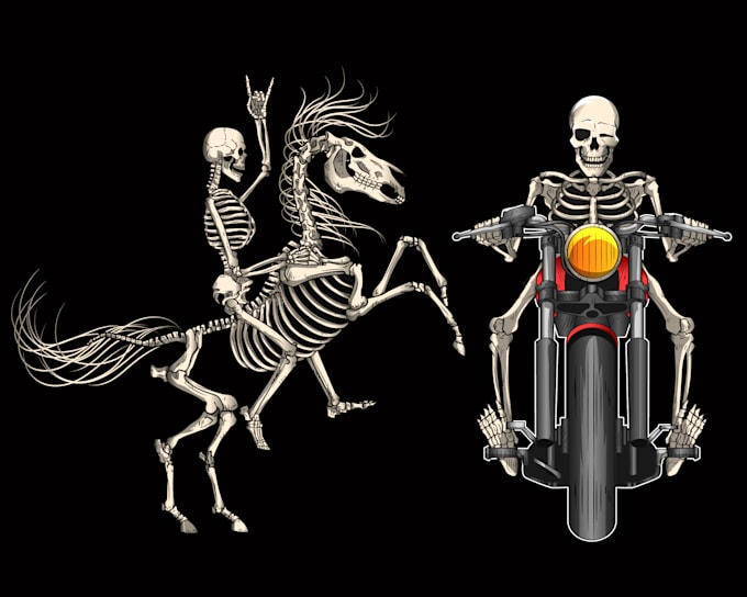 Draw cool skeleton design by Rmmiranda | Fiverr