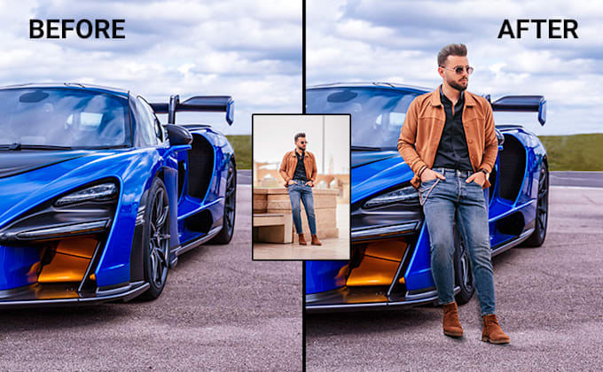 Add object or remove object,people using photoshop editing by ...