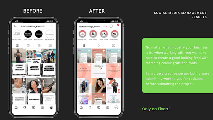 Create amazing instagram posts for a rebrand by Digiboost | Fiverr
