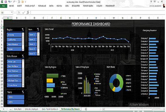 Create dynamic dashboard, pivot tables and charts in excel by ...