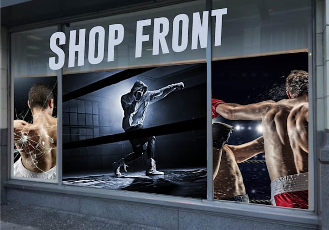Design stunning shop front sign storefront sign window graphics by ...