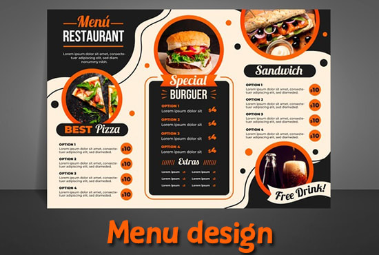 Design an amazing editable food restaurant menu by Artcreatvnzl | Fiverr