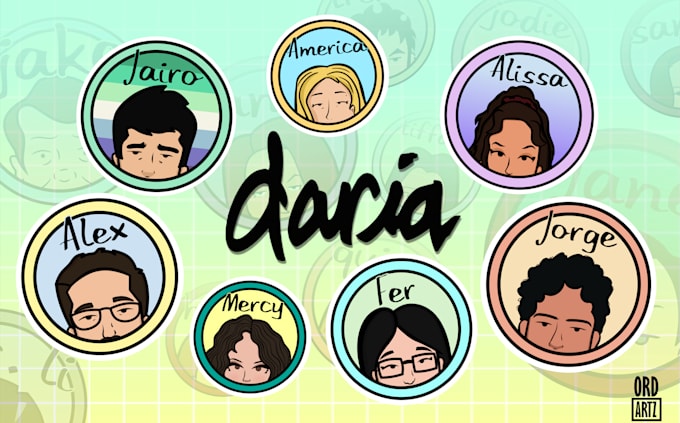Turn you into an icon in daria style by Ordartz | Fiverr