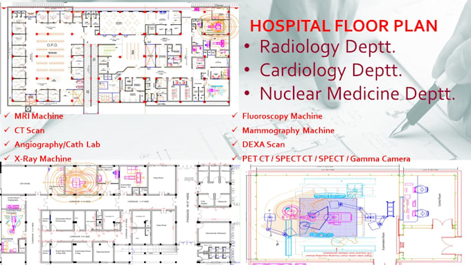 Design hospital and radiology floor plans by Diagnostic135 | Fiverr