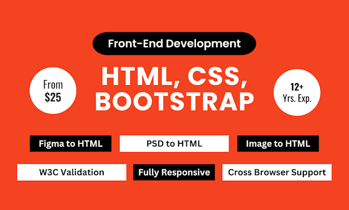 Do psd to html, figma to html full responsive website by Mmondal21 | Fiverr